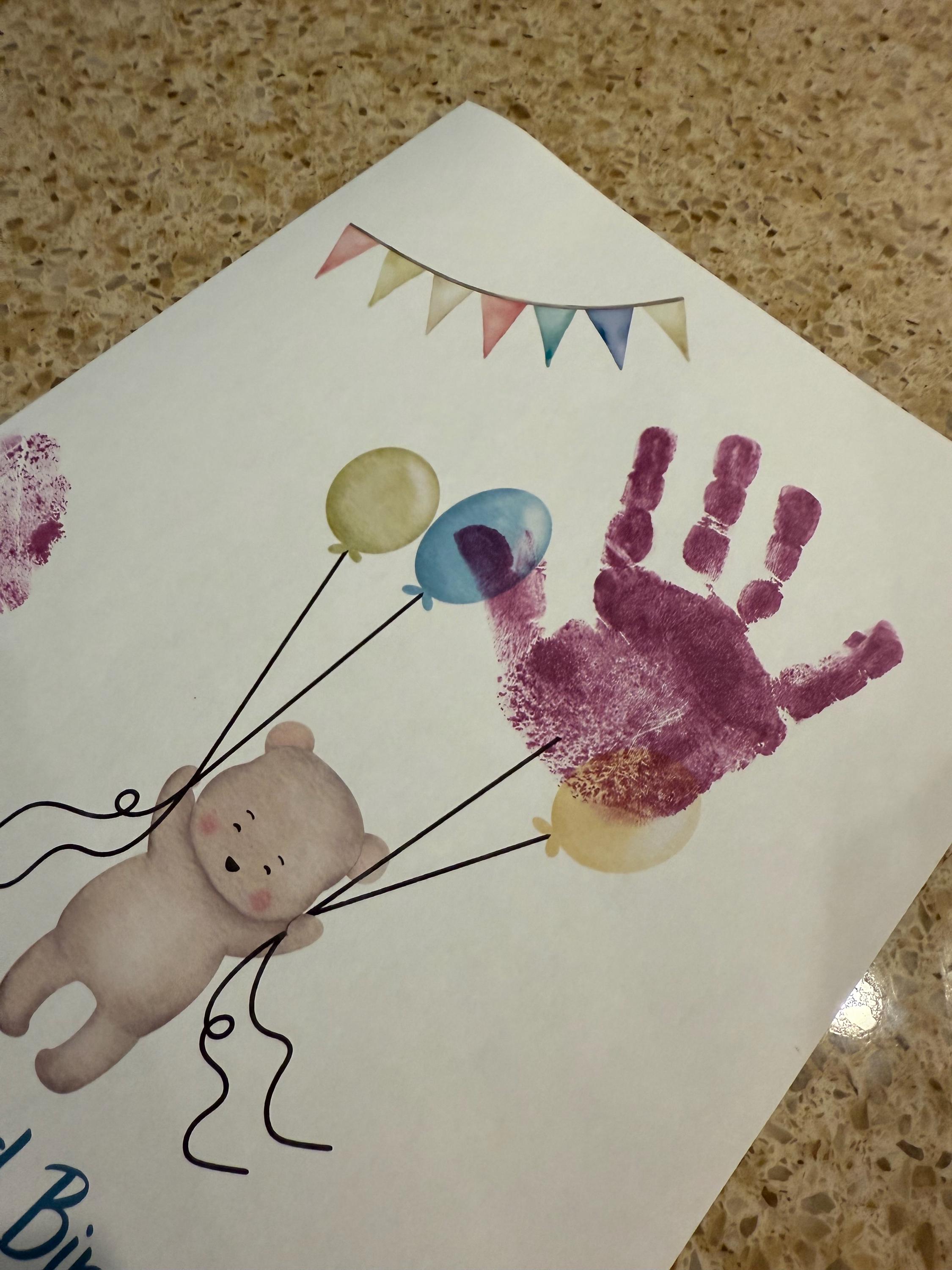 Birthday Handprint Craft, Birthday Handprint Card, Birthday Handprint ...