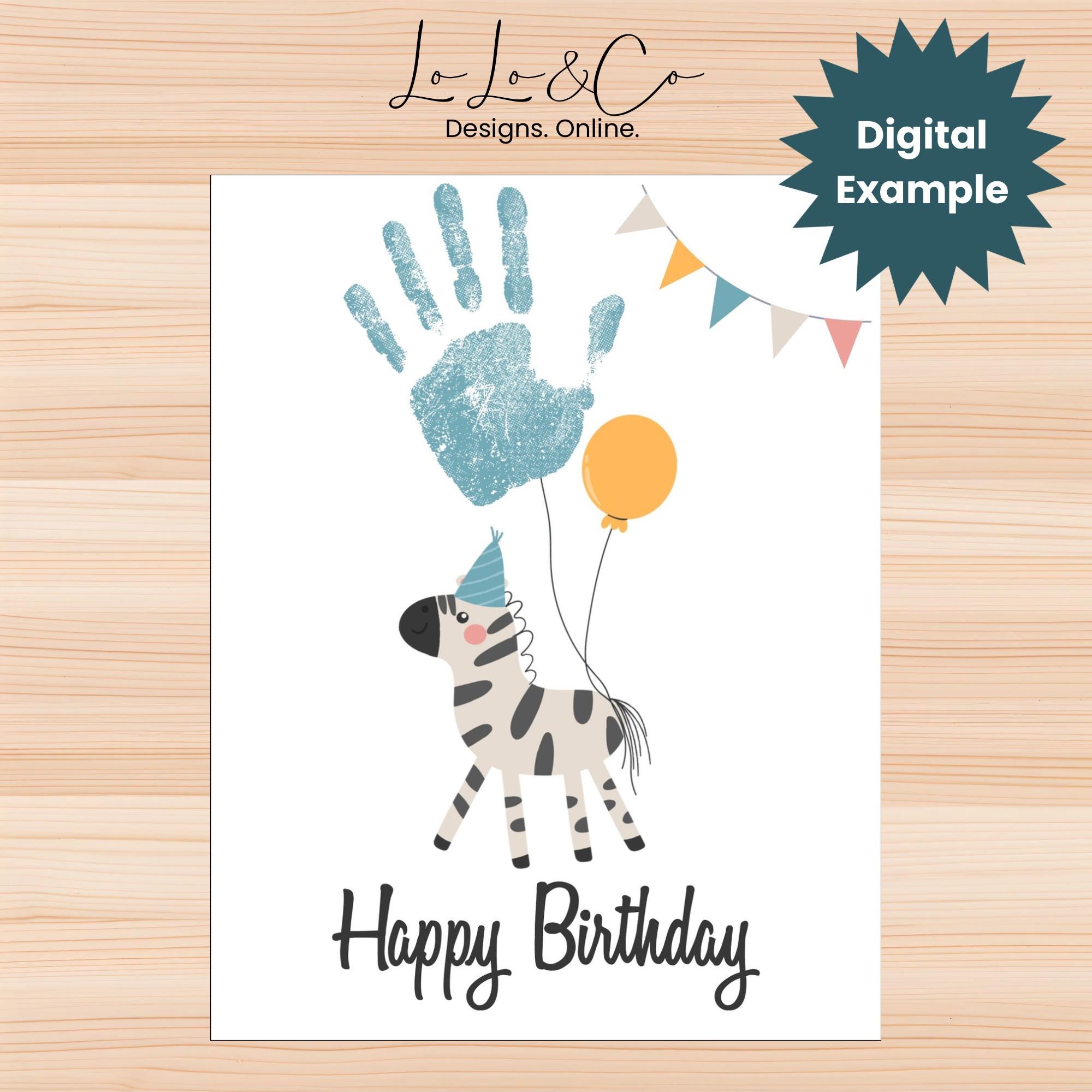 Birthday Handprint Craft, Birthday Handprint Card, Birthday Handprint ...
