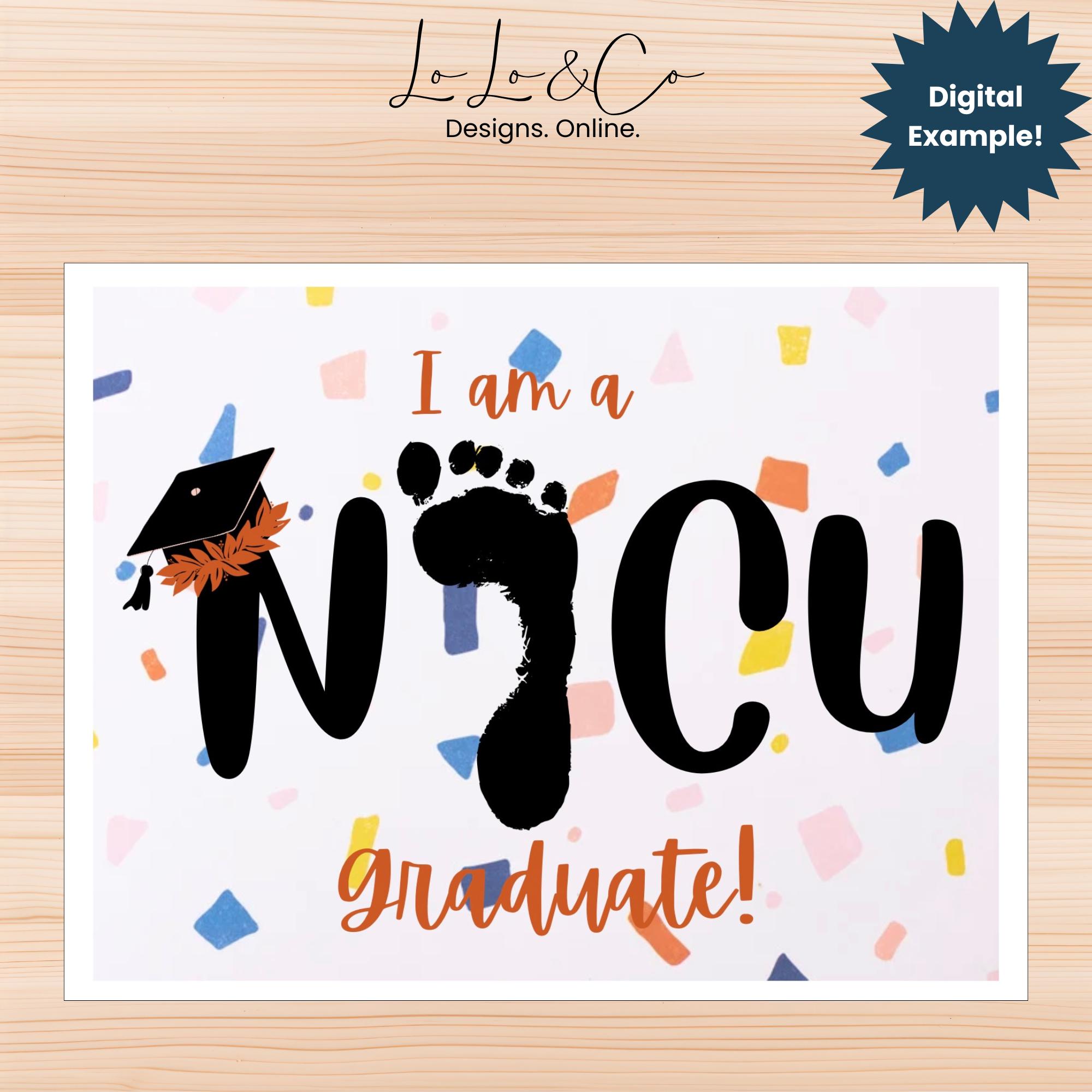 NICU Footprint Crafts, NICU Graduate, Leaving NICU Sign, Nicu ...