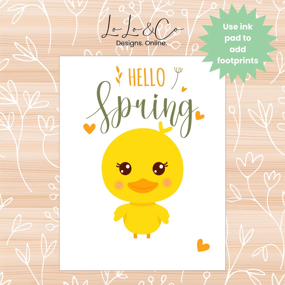 Spring Footprint Craft for Kids, Spring Footprint Art, Hello Spring ...