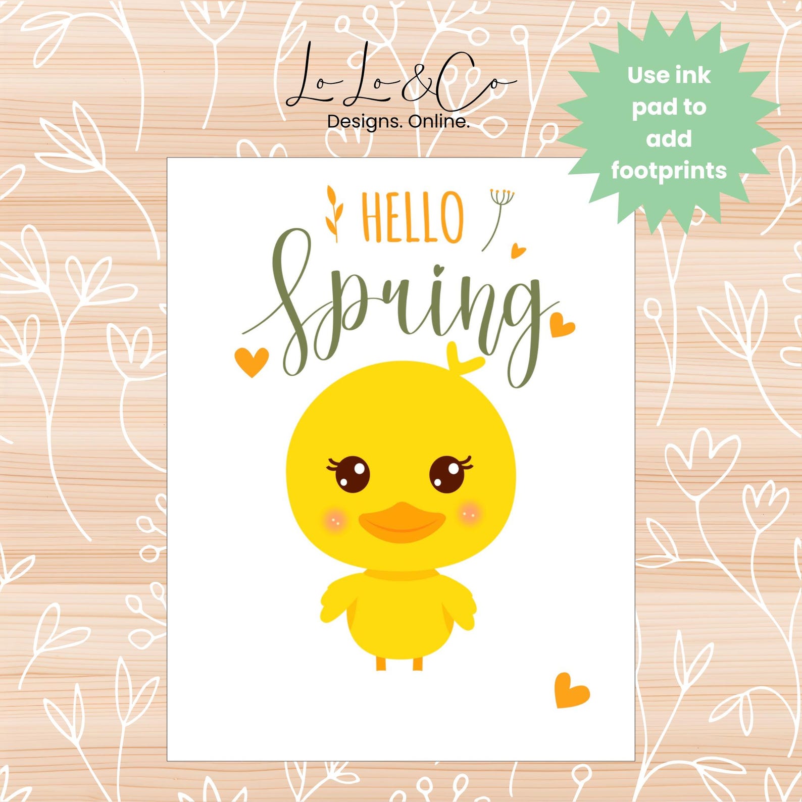 Spring Footprint Craft for Kids, Spring Footprint Art, Hello Spring ...