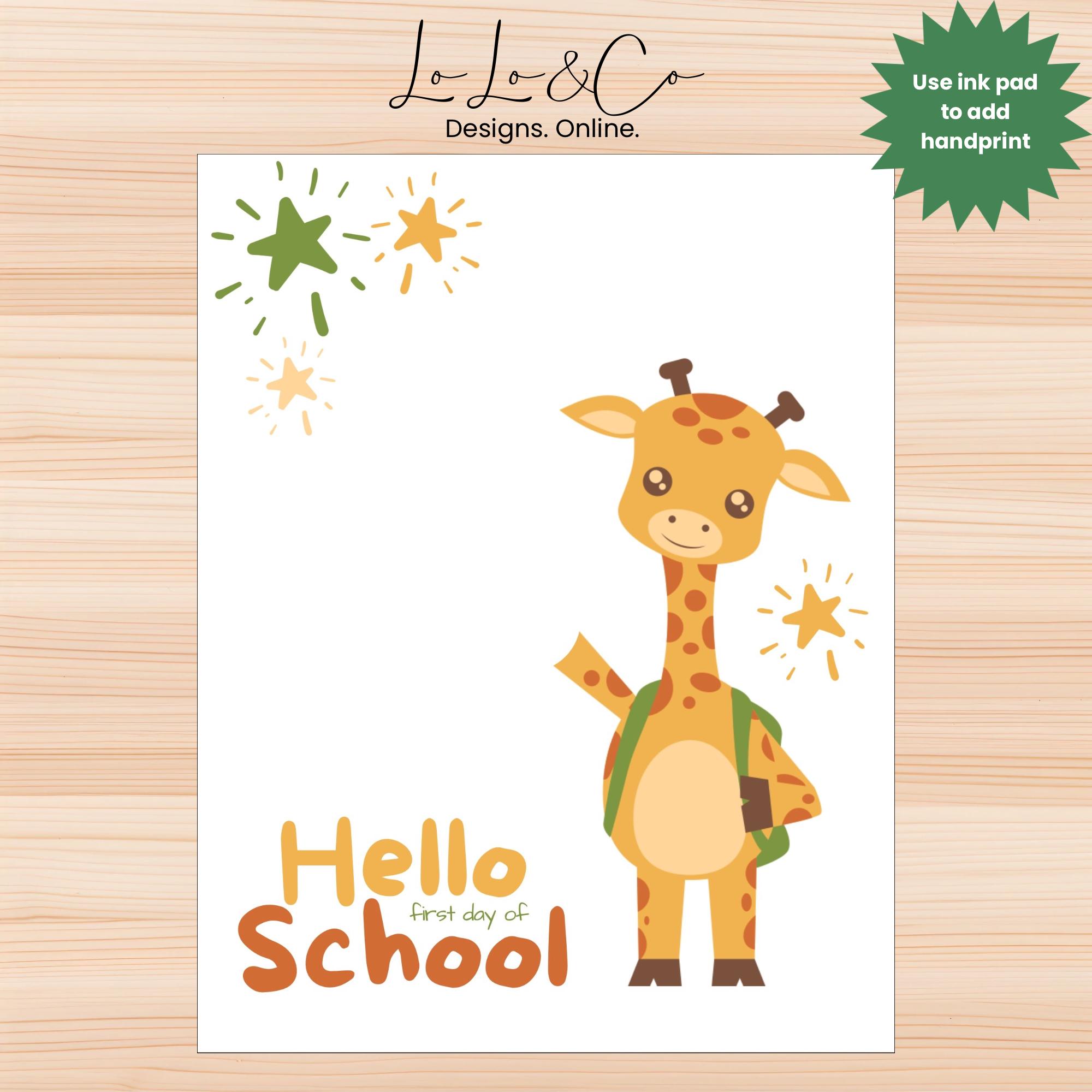 Back to School Handprint Craft, Back to School Printable, First Day of ...