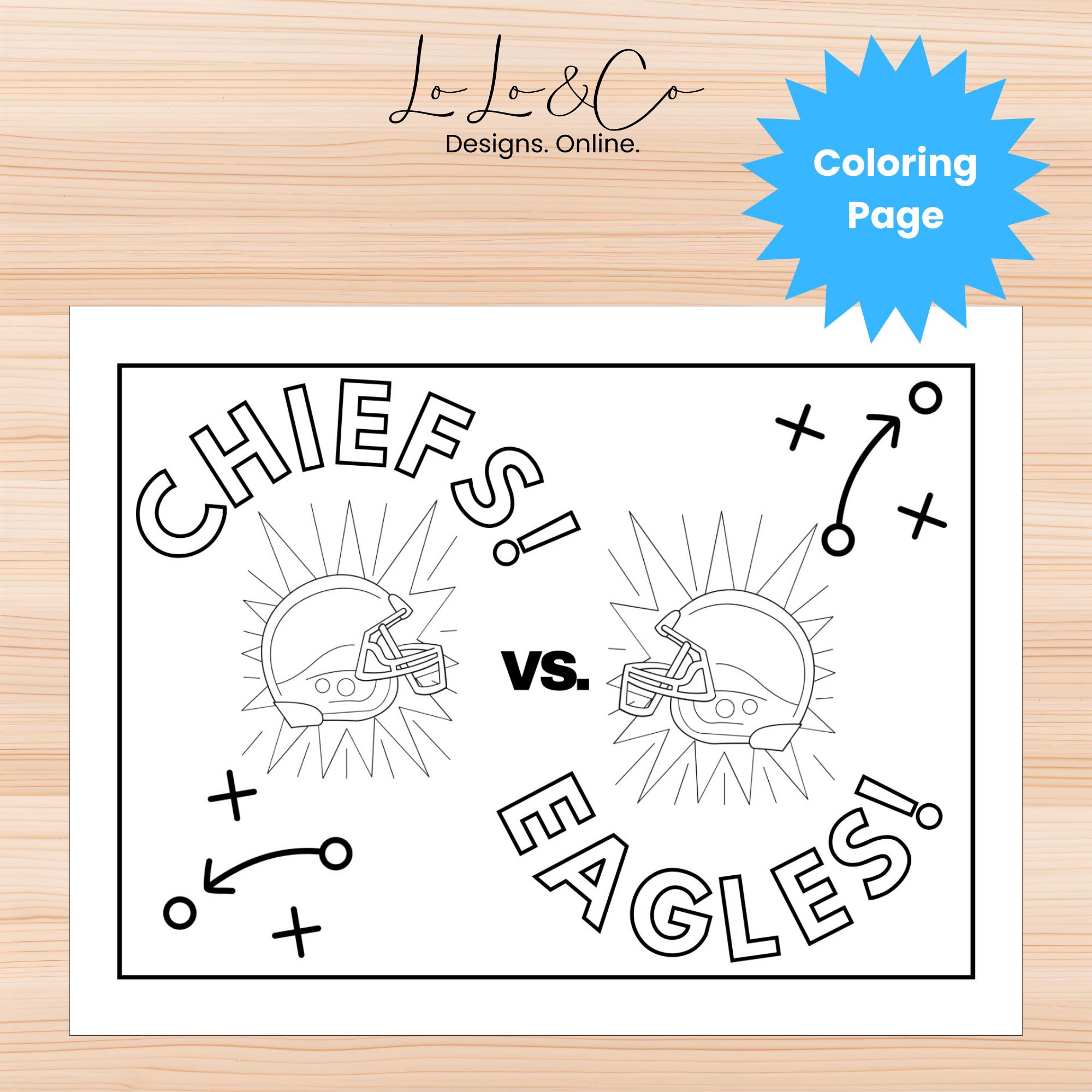 Printable Super Bowl Coloring Pages, Super Bowl Kids Arts and Craft ...