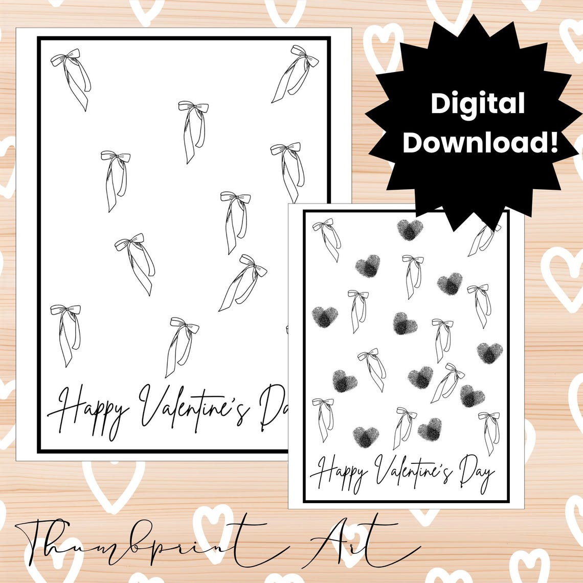 Valentines Day Thumbprint Craft, Valentine's Day Infant Crafts ...