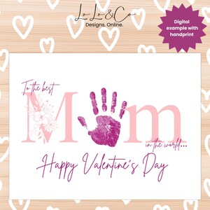 Valentines Day Handprint Craft, Valentines Handprint Toddler, Valentine ...
