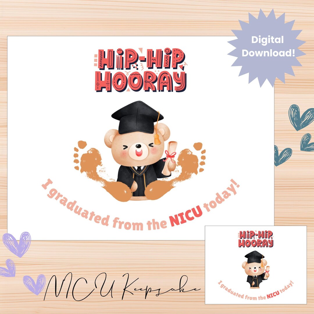 NICU Footprint Crafts, NICU Graduate, NICU Preemie Craft, Nicu ...