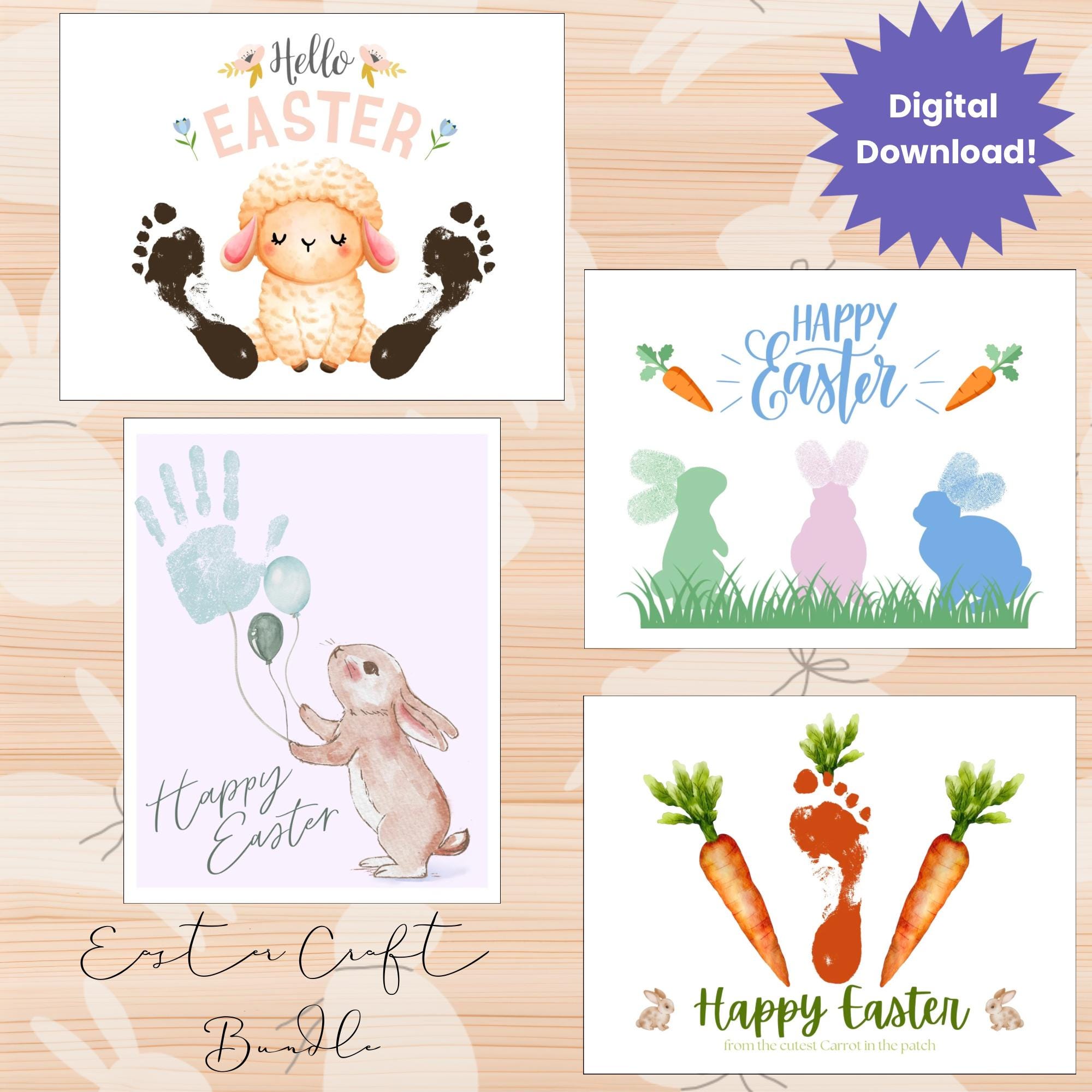 Easter Craft for Infants, Easter Craft Bundle, Easter Handprint Craft ...