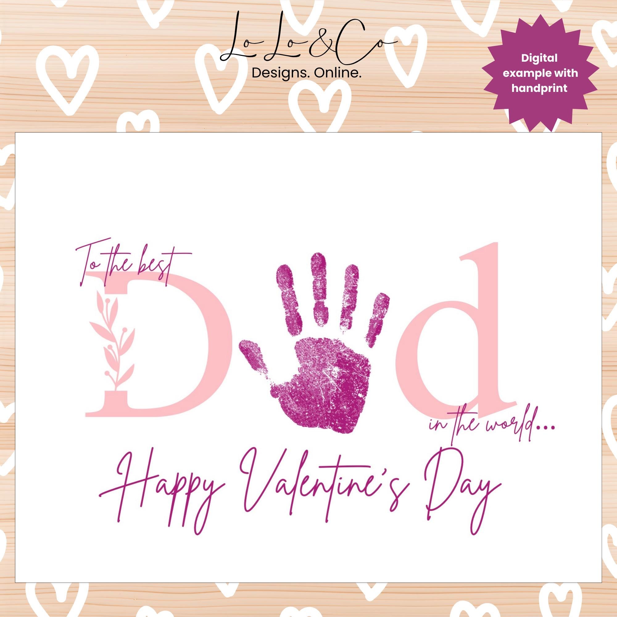 Valentines Day Handprint Craft, Valentines Handprint Toddler, Valentine ...