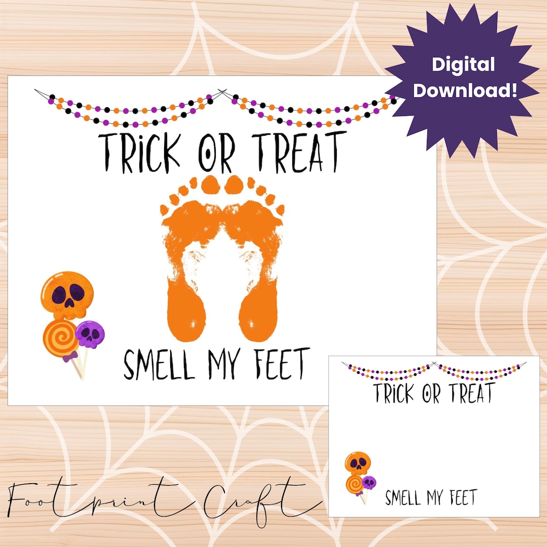 Halloween Footprint Art, Halloween Footprint Keepsake, My First ...