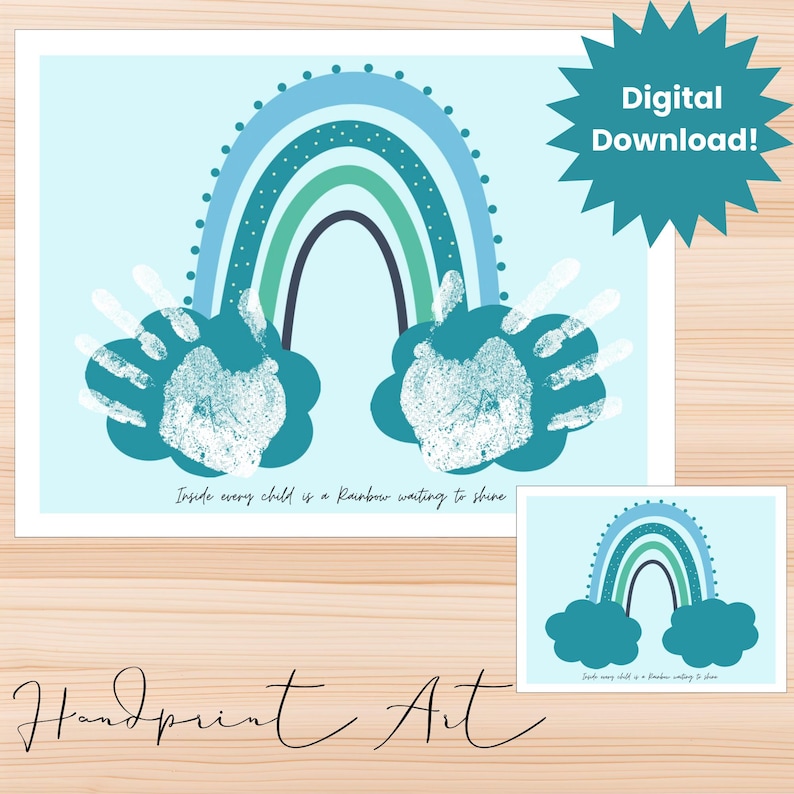 Rainbow Handprint Craft for Kids, Spring Rainbow Craft for Toddlers ...