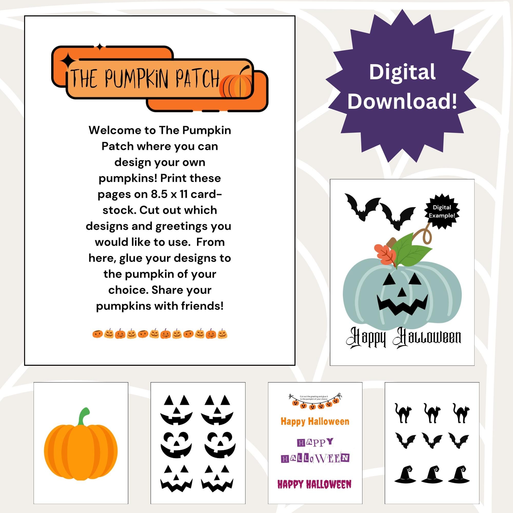 Pumpkin Printable Craft, Build a Pumpkin, Kids Halloween Craft, Build a ...