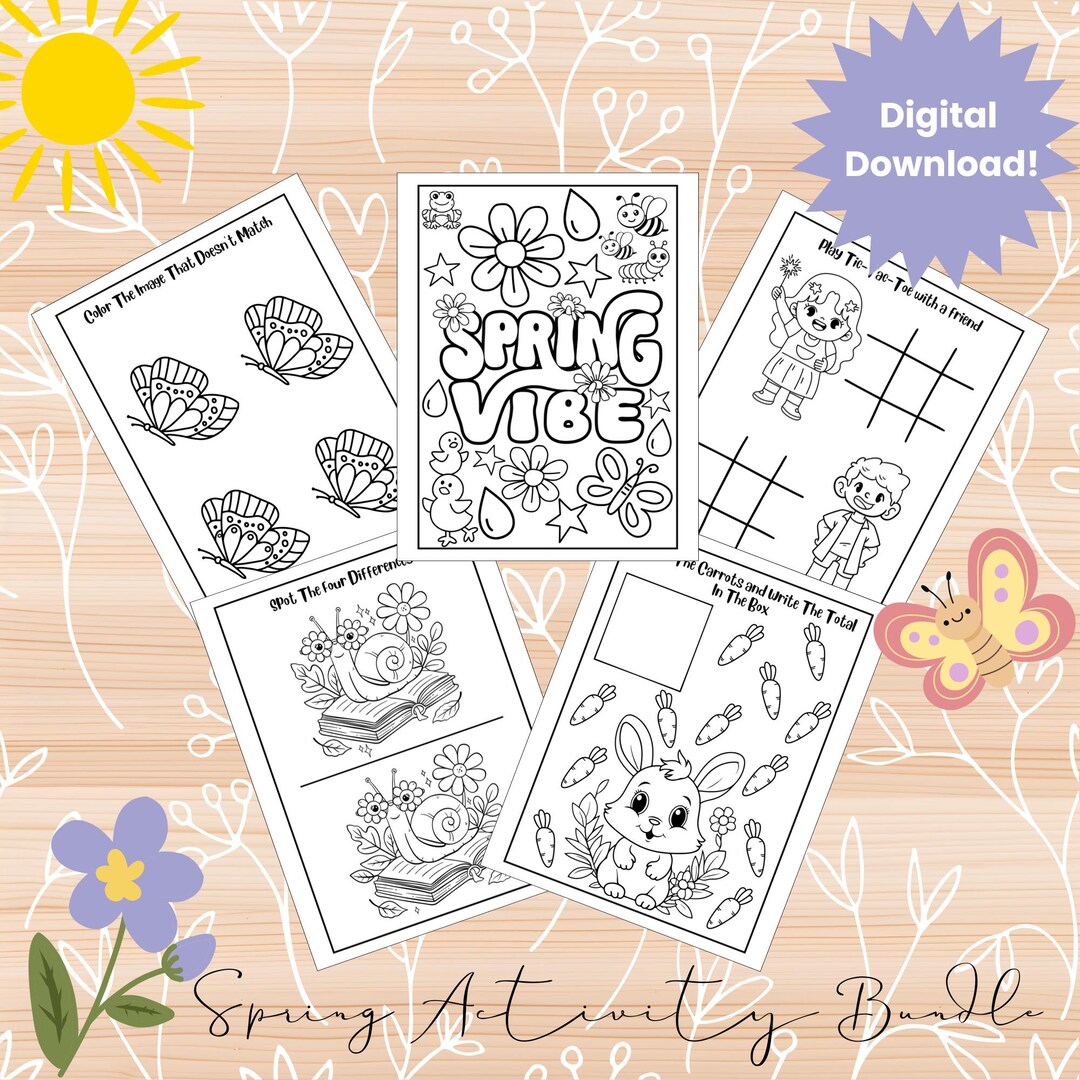 Spring Activity Printable, Spring Activity Pack, Preschool Spring ...