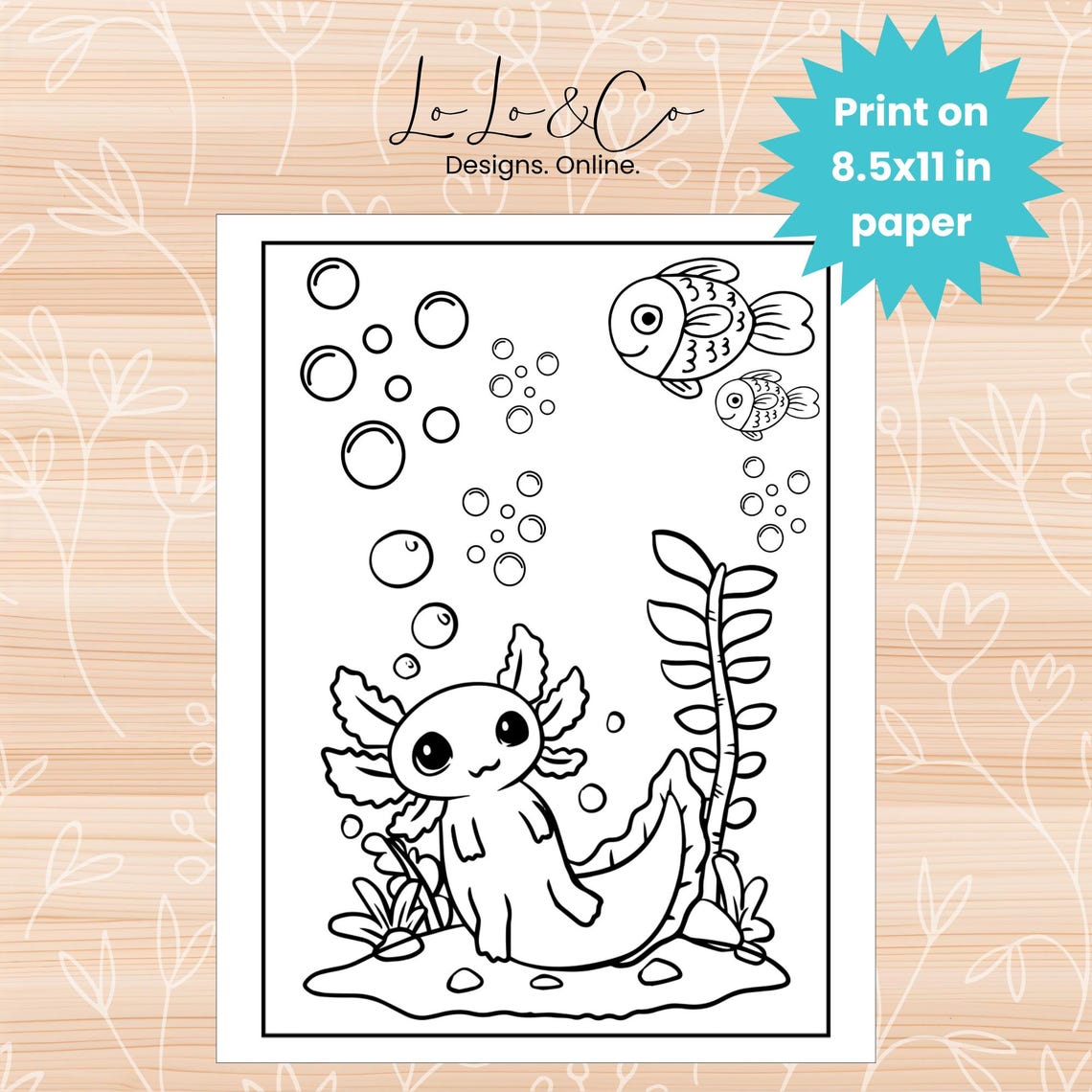 Axolotl Craft, Axolotl Activity Book, Axolotl Activities, Kids Activity ...