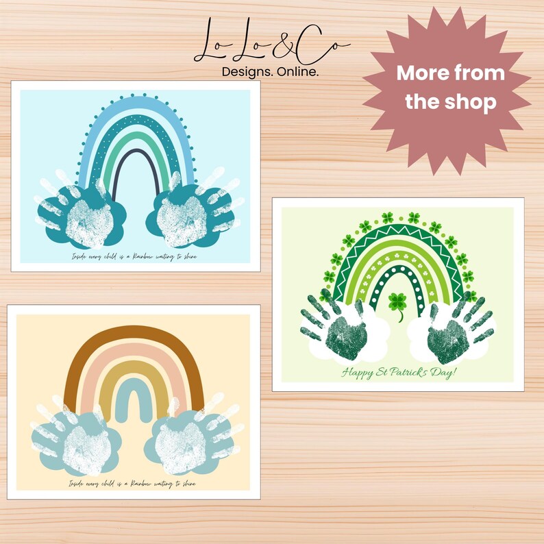 Rainbow Handprint Craft for Kids, Spring Handprint Craft for Toddlers ...