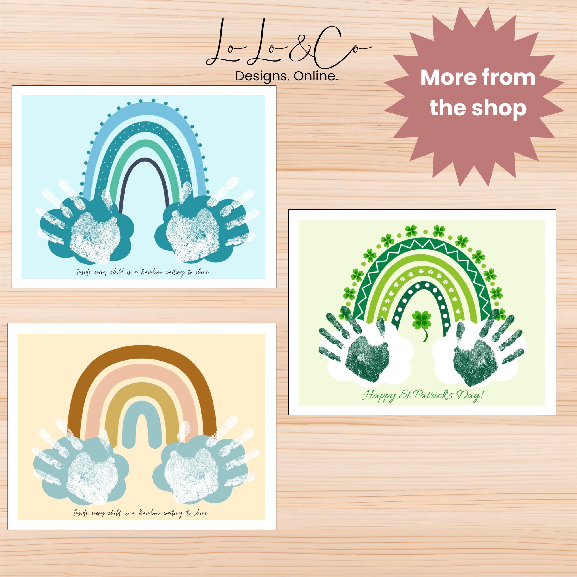 Rainbow Handprint Craft for Kids, Spring Handprint Craft for Toddlers ...