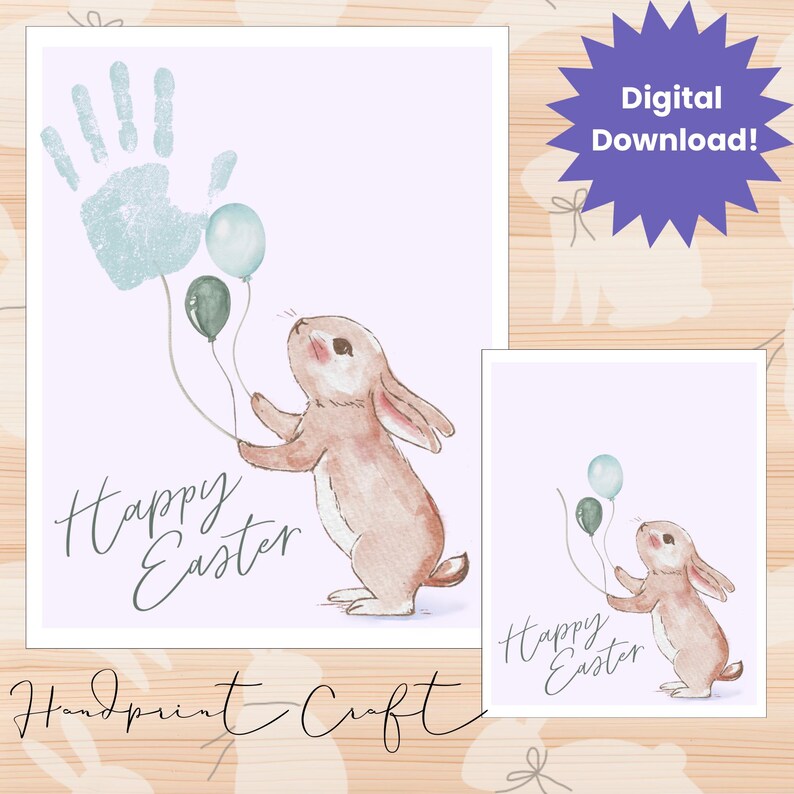 Easter Handprint Craft for Kids, Spring Handprint Craft, Bunny ...