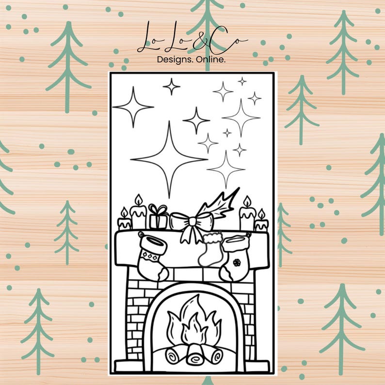 Christmas Bookmark, Winter Kids Activity, Kids Coloring Bookmark ...