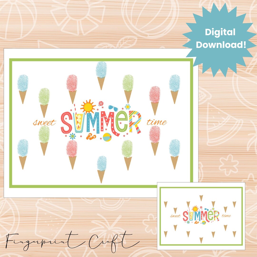 Summer Kid Activity, Printable Summer Kids Activity, Ice Cream Craft ...