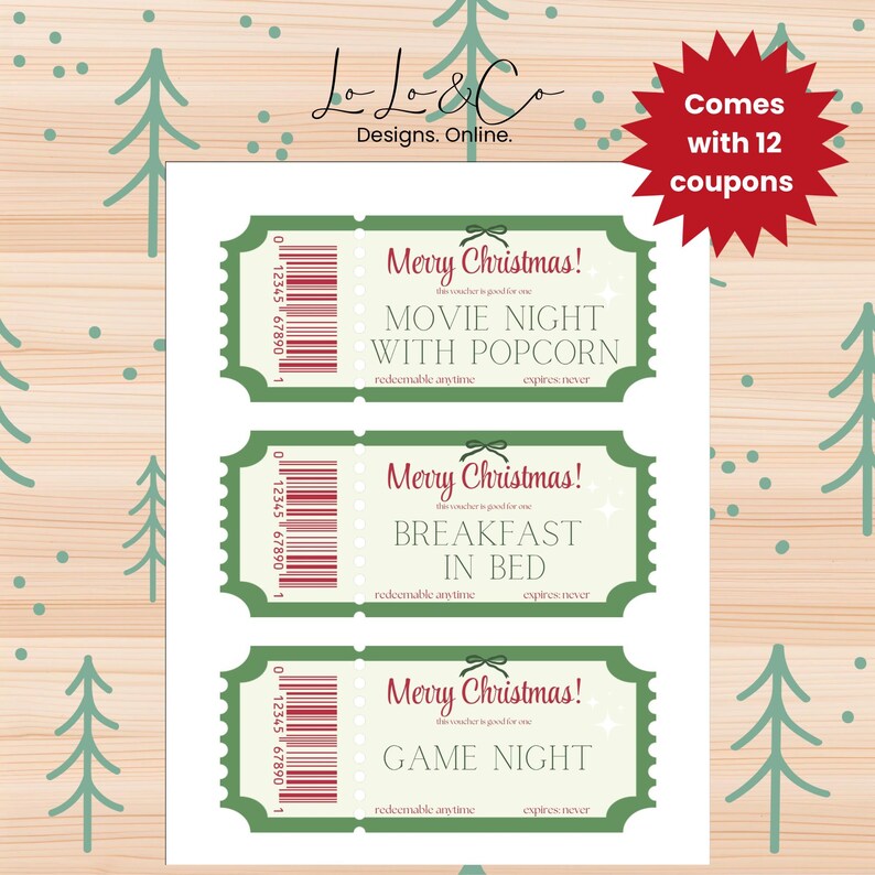 Kids Christmas Coupon Book Printable, Last Minute Kids Christmas Gift ...