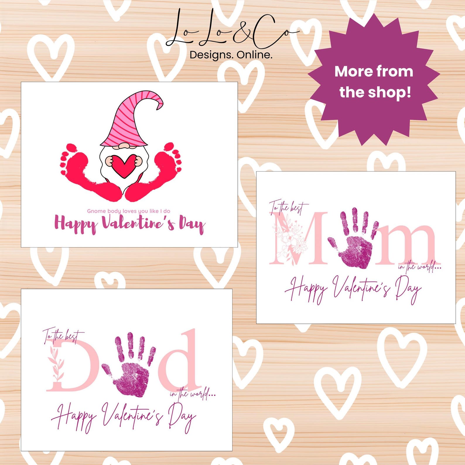 Valentine's Day Handprint Craft, Valentines Gift for Grandparent ...