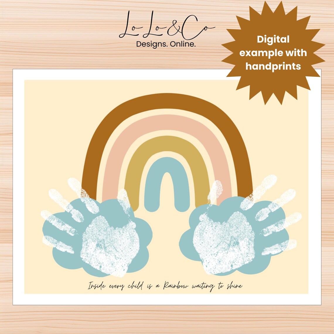 Rainbow Handprint Craft for Kids, Spring Handprint Craft for Toddlers ...