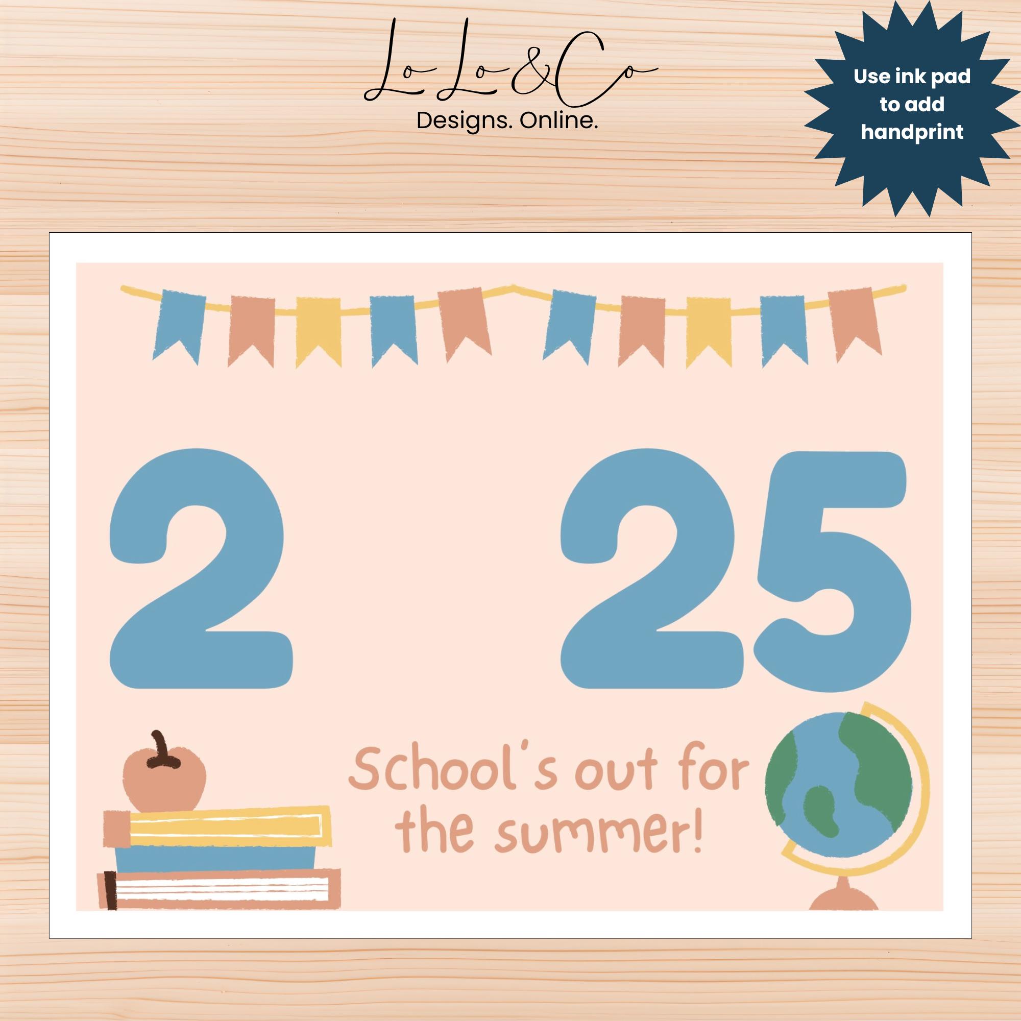 Last Day of Preschool Craft, Summer Handprint Art, Last Day of ...