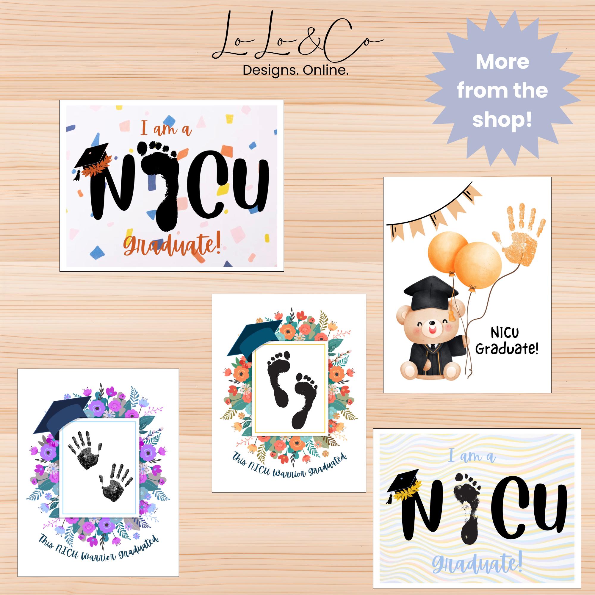 NICU Footprint Crafts, NICU Graduate, Leaving NICU Sign, Nicu ...