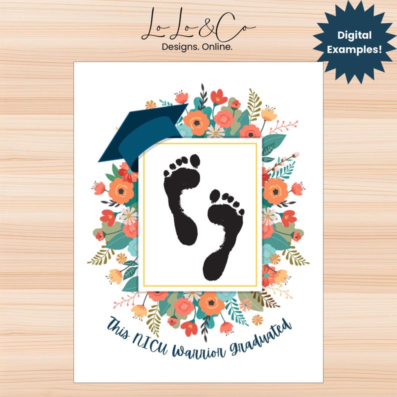 NICU Footprint Crafts, NICU Graduate, NICU Handprint Craft, Nicu ...