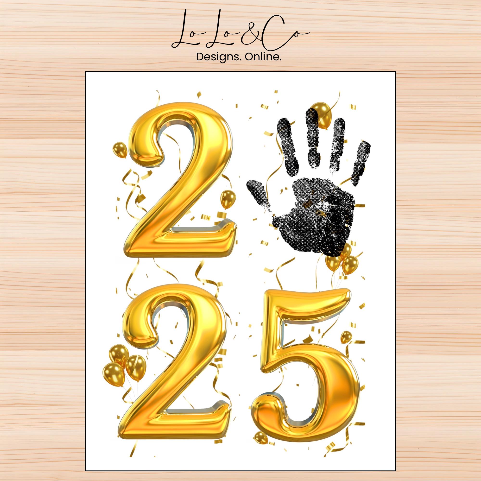 New Year Handprint Craft for Kids, 2025 New Years Handprint Art, New ...