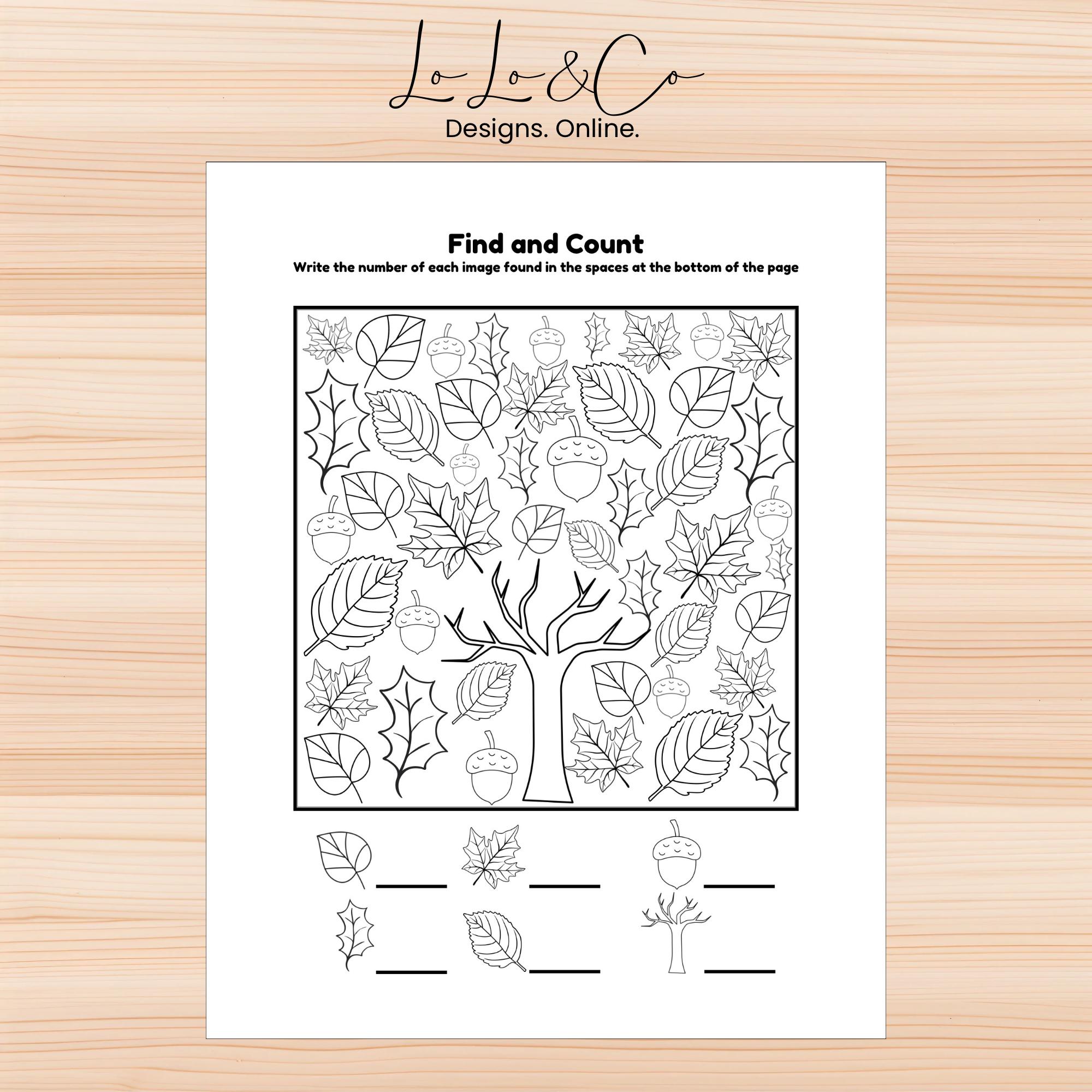 I Spy Fall Printable,i Spy Fall Activity for Kids, Thanksgiving ...
