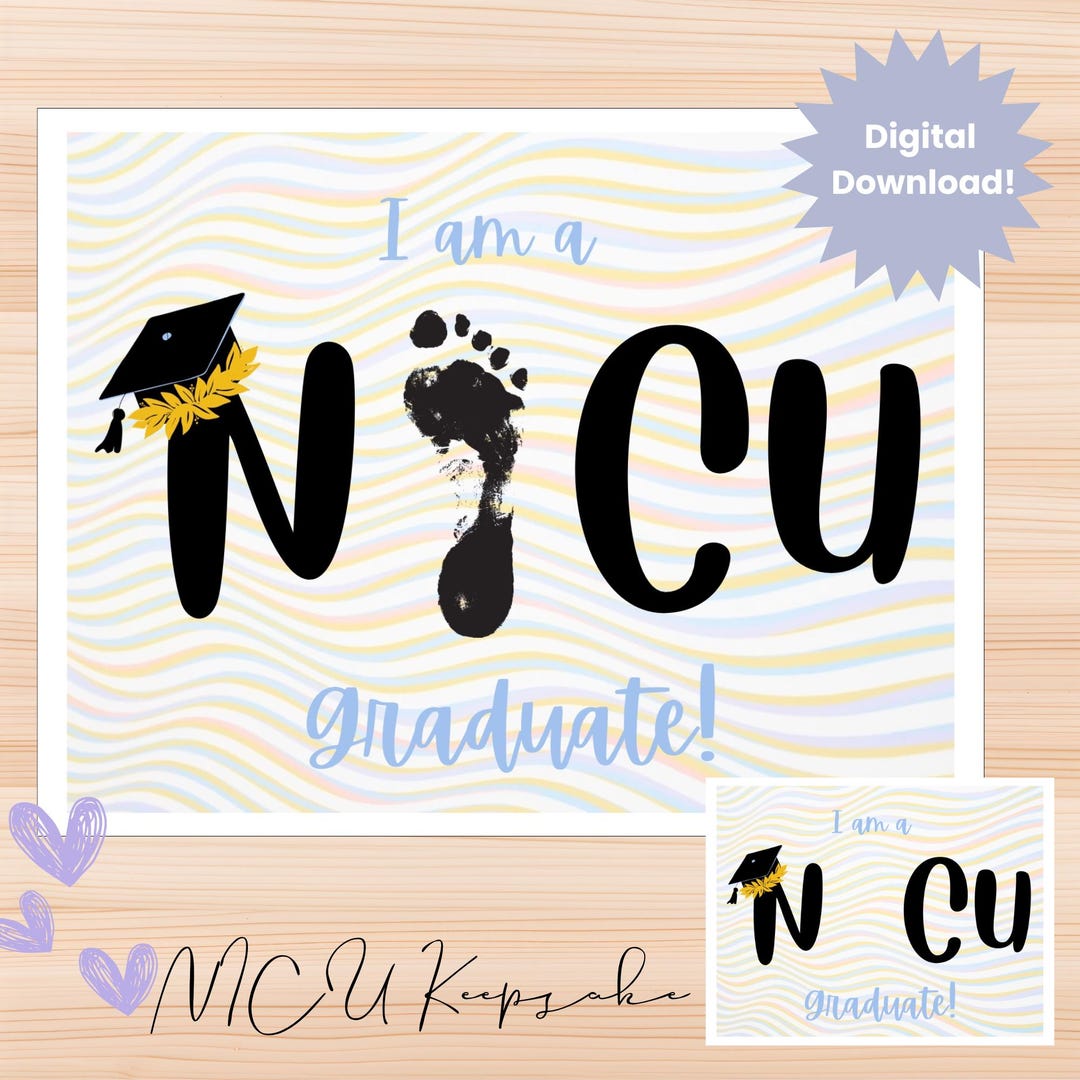 NICU Footprint Crafts, NICU Graduate, NICU Handprint Craft, Nicu ...