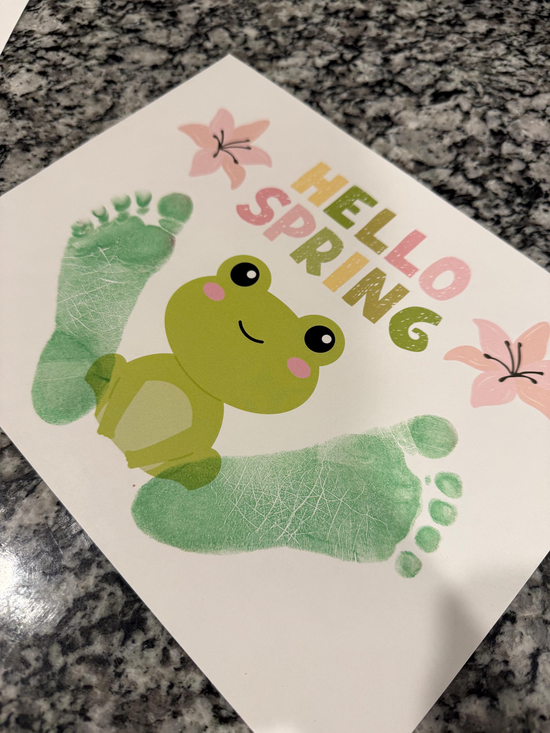 Spring Footprint Craft for Kids, Spring Footprint Art, Hello Spring ...