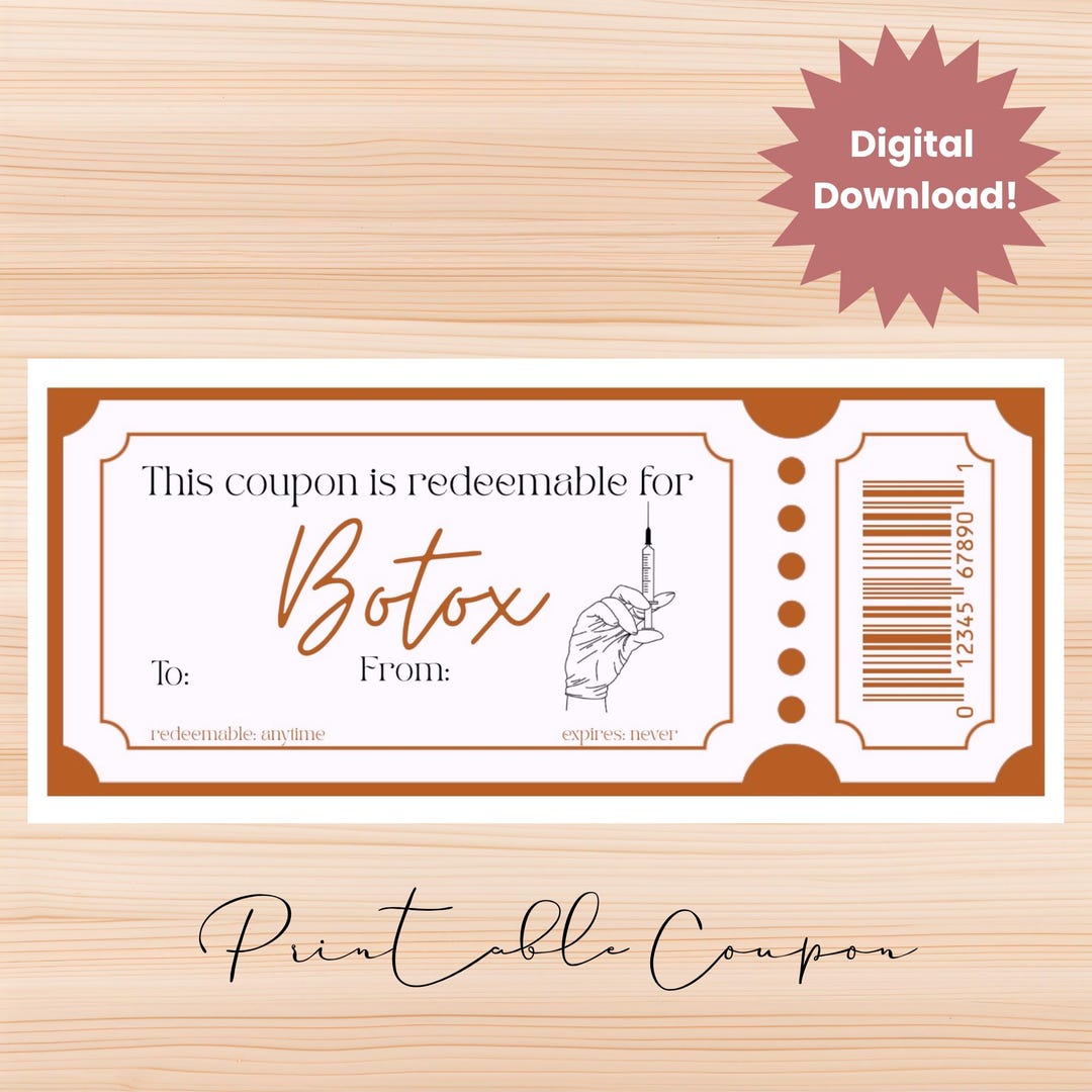 Botox Coupon Template, Botox Template for Christmas, Mother's Day ...