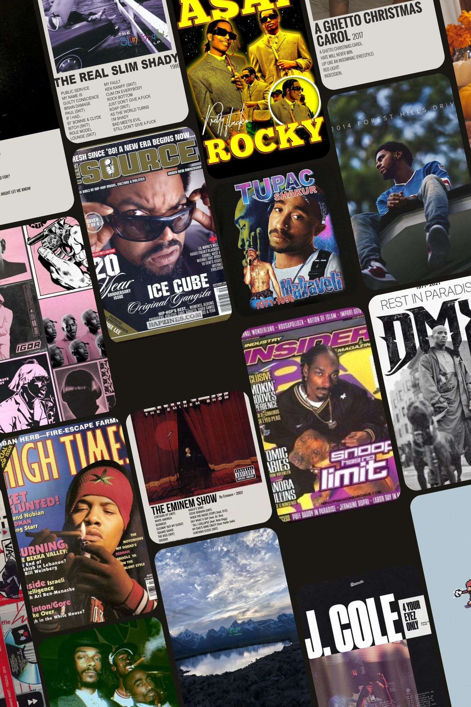 100 Iconic Rap Music Posters Bundle Hip-hop Legends Wall Art Collection ...