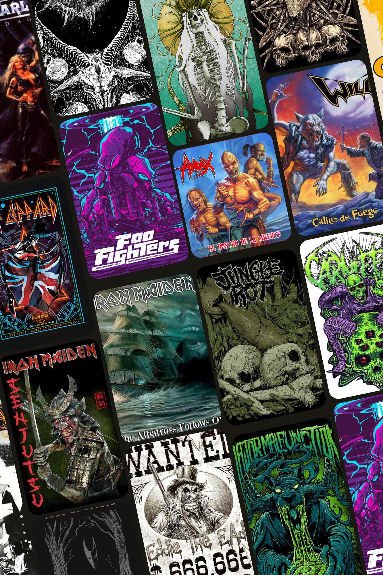 Rock and Metal Music Posters - Vintage-style Prints, Band Art Wall ...