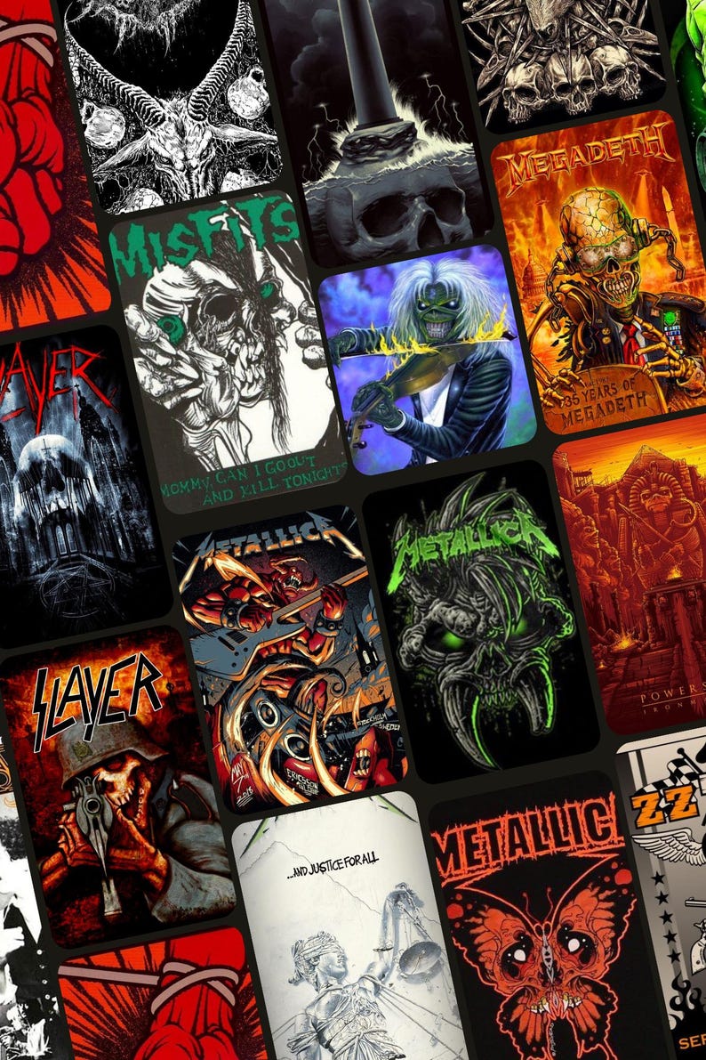 Rock and Metal Music Posters - Vintage-style Prints, Band Art Wall ...