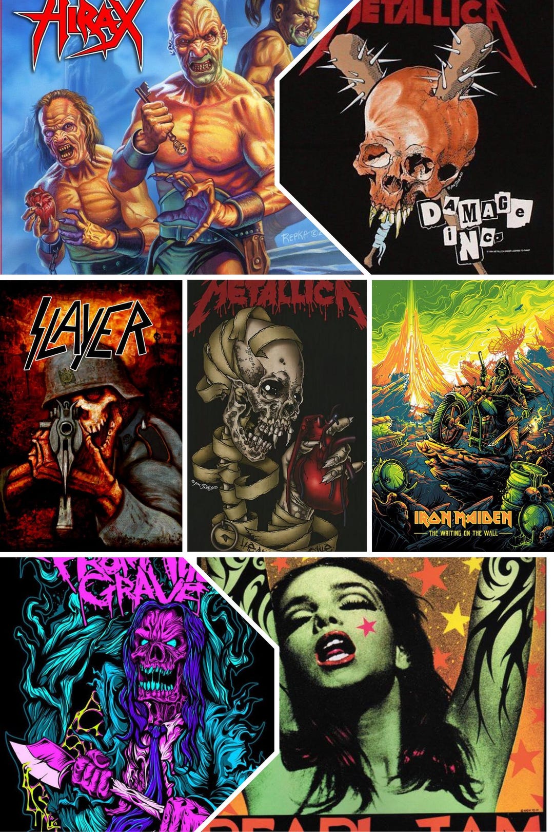 Rock and Metal Music Posters - Vintage-style Prints, Band Art Wall ...