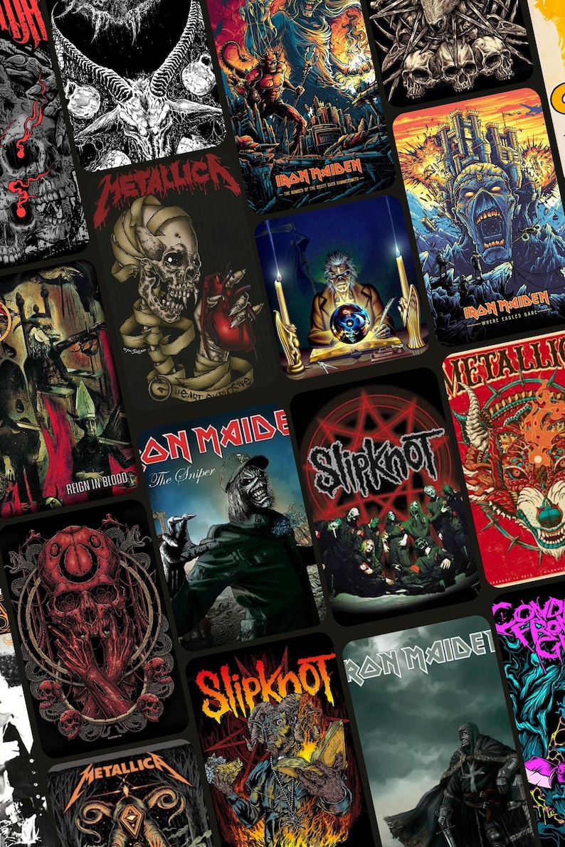 Rock and Metal Music Posters - Vintage-style Prints, Band Art Wall ...