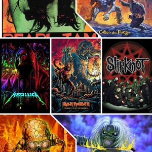 Rock and Metal Music Posters - Vintage-style Prints, Band Art Wall ...