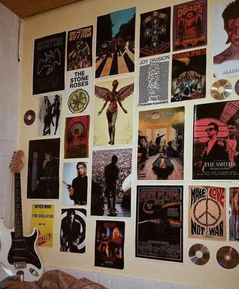 100 Classic Rock Band Posters - Vintage Music Wall Art Collection ...