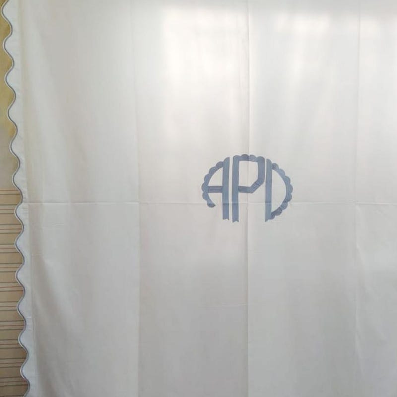 Monogram Curtain - Etsy