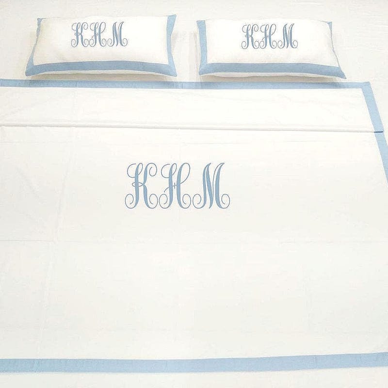 Monogram Bedding - Etsy