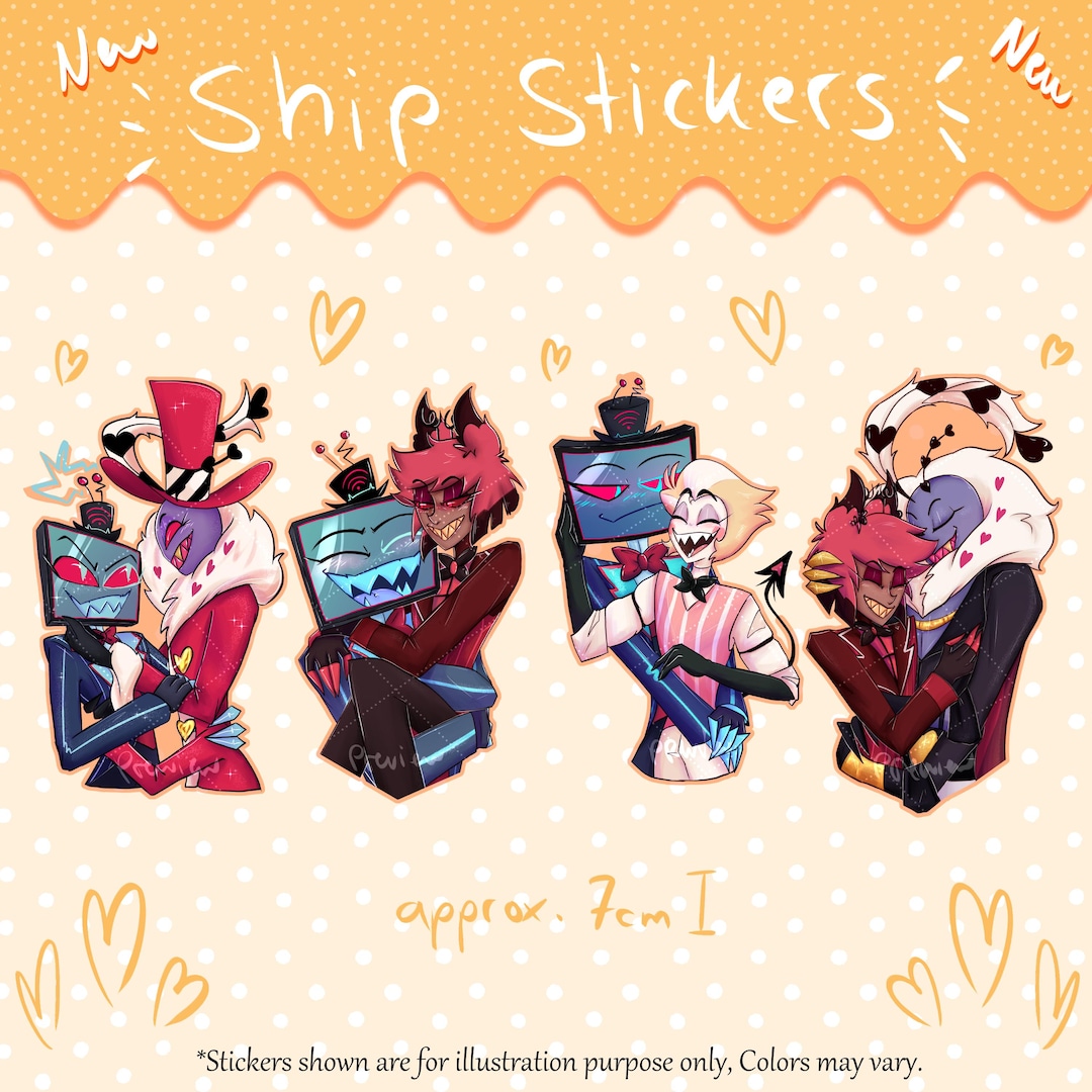 Hazbin Various Ships Radiostatic Valastor Staticapple Staticmoth - Etsy