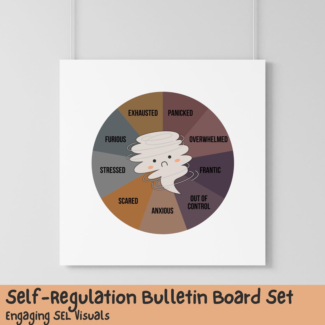 Weather Emotions Wheel SEL Bulletin Board Kit: Classroom Coping ...
