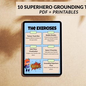 Superhero-themed Grounding Exercises for Kids | Calming SEL Activities ...