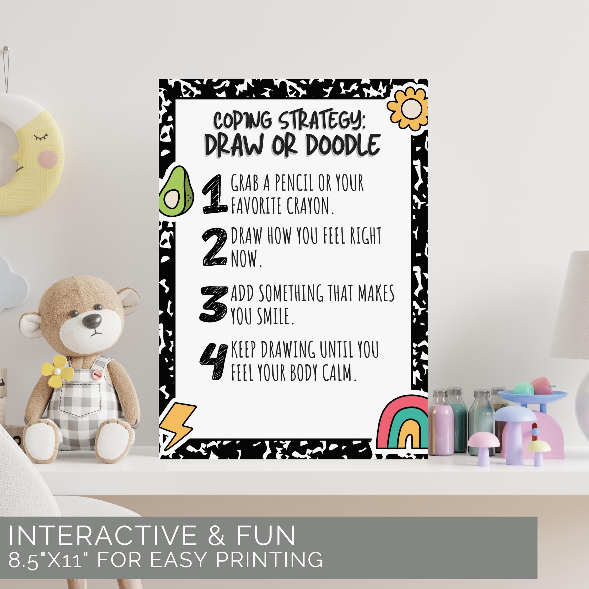 SEL Coping Skills Posters: Classroom Counseling Decor (printable ...