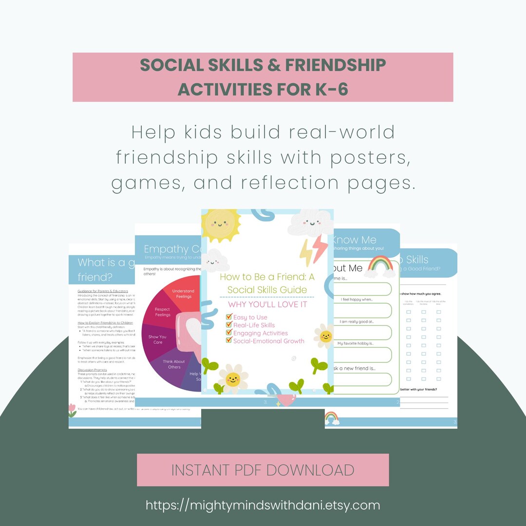 Friendship Skills Guidebook: SEL Activities & Lessons for Kids K-6 (PDF ...