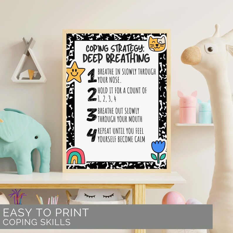 SEL Coping Skills Posters: Classroom Counseling Decor (printable ...