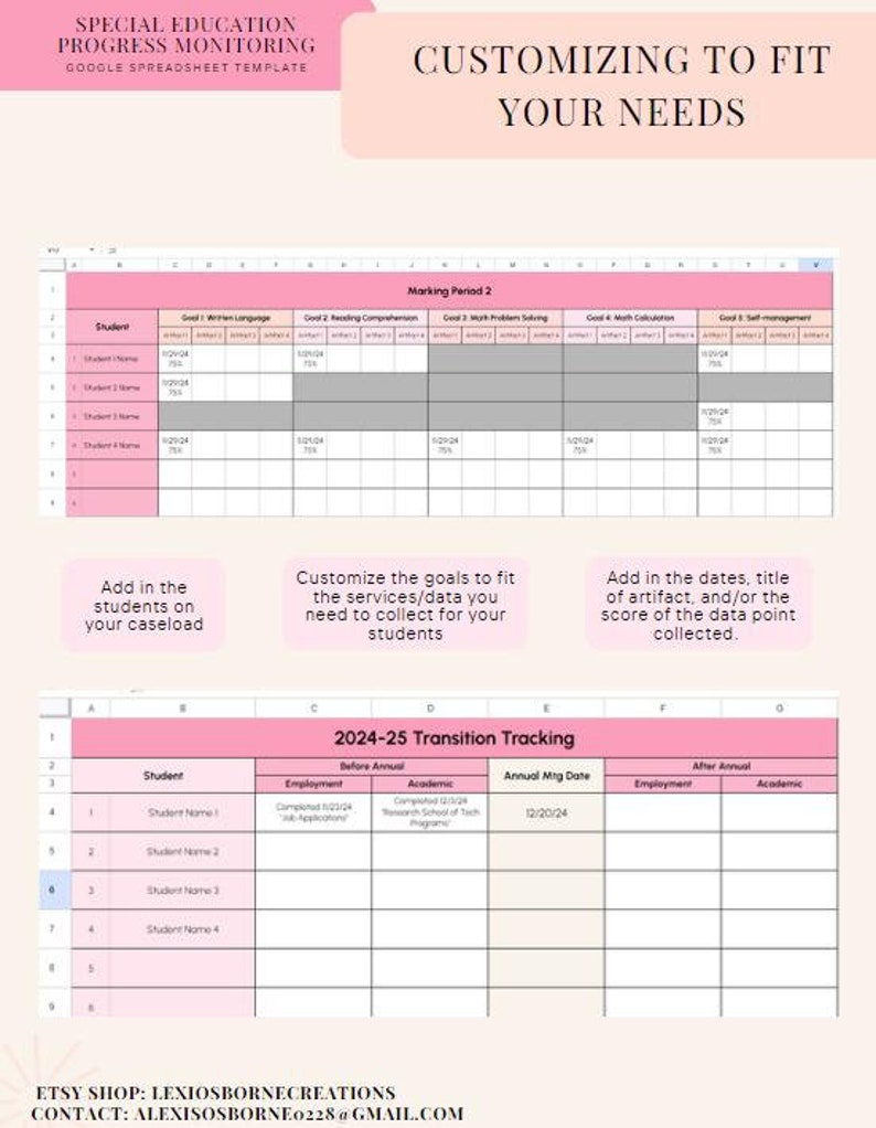 Special Education Progress Monitoring Data Tracking IEP Binder by ...