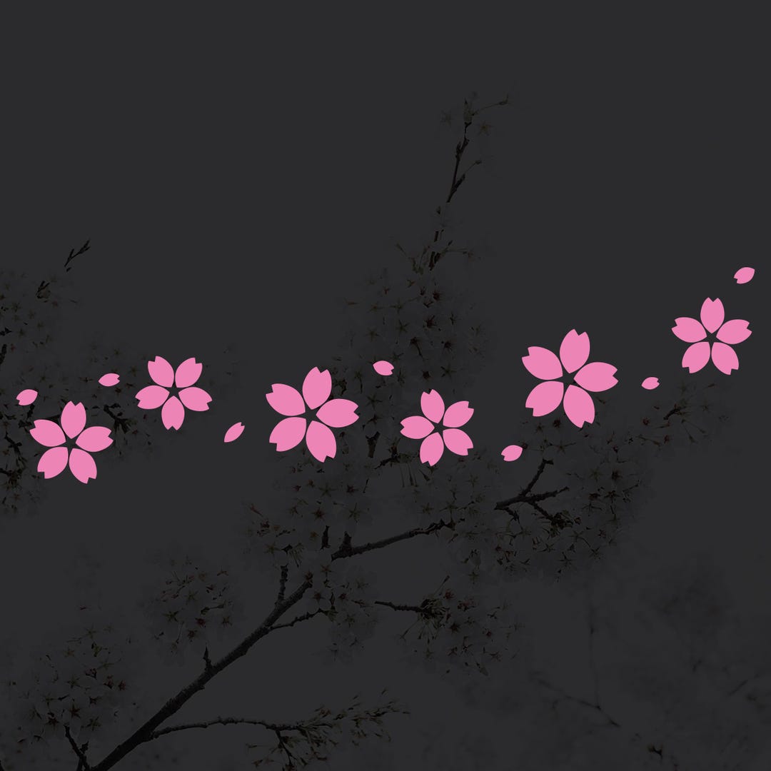 Sakura Cherry Blossom Pink Flower Anime JDM Japanese Transfer Window ...